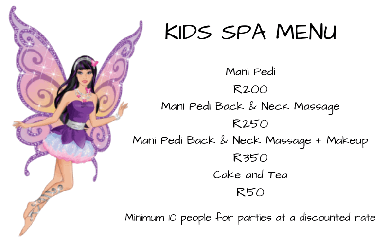 Kids Spa Menu » Sandton Beauty Clinic